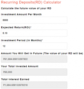 RD Calculator - Calculate Monthly Recurring Deposit (RD) Interest In 3 ...